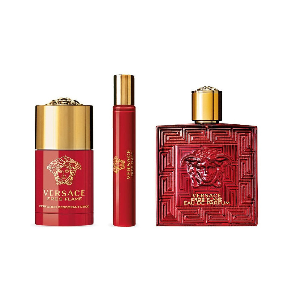 Versace Eros Flame 3‑Piece Gift Set for Men – Perfume Paradise